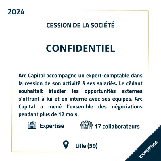 Cession Confidentiel | Expertise - Arc Capital